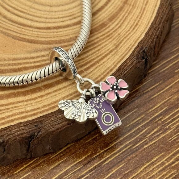 Pandora | Jewelry | Pandora Japanese Sakura Omamori Fan Dangle Charm ...